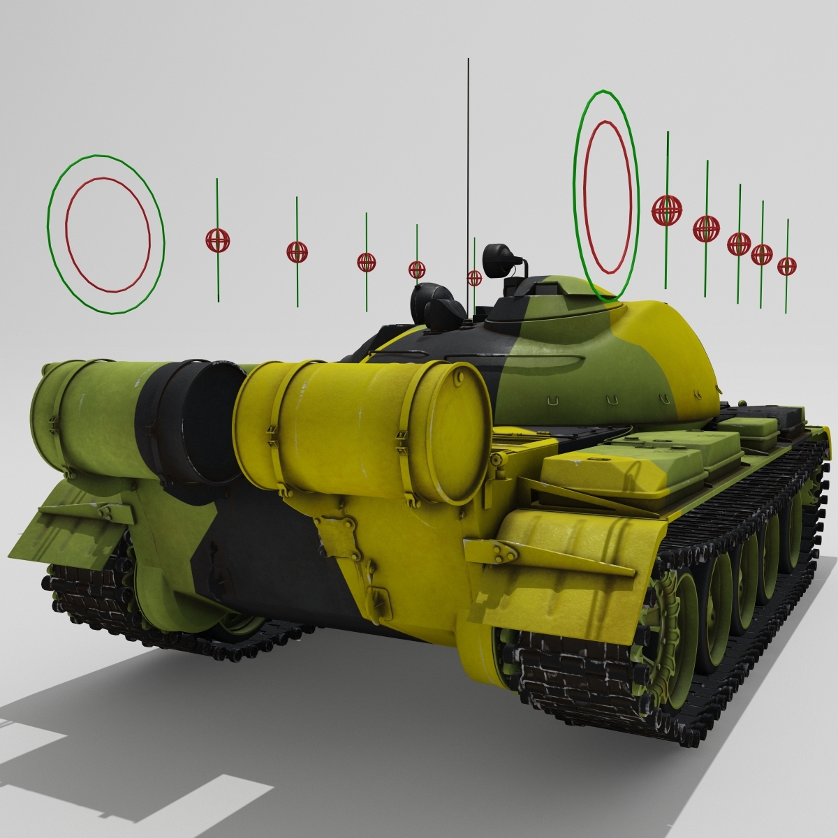 soviet union main battle tank 3d model