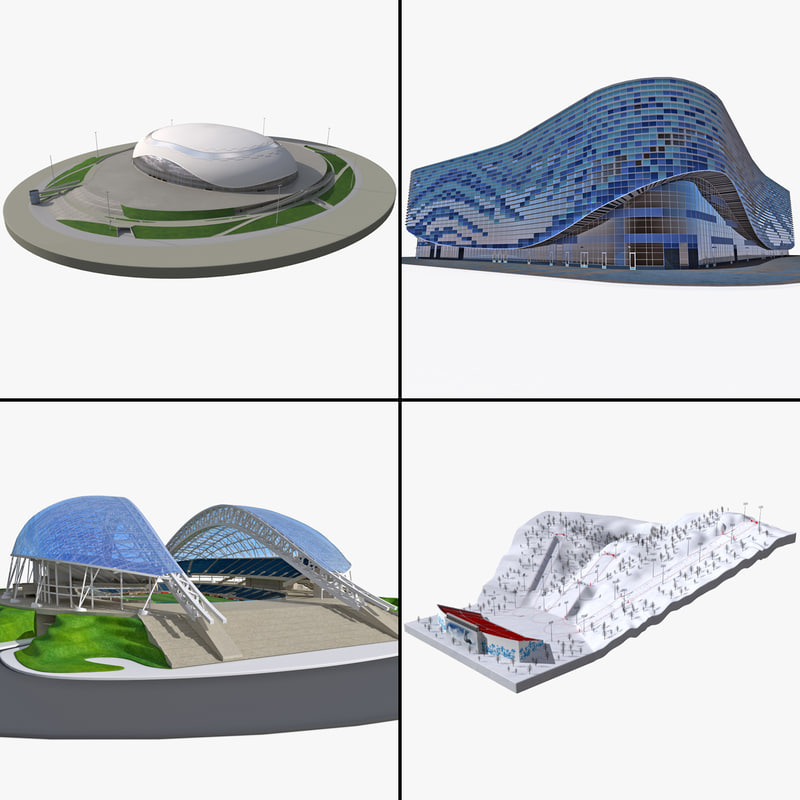 3d 2014 winter olympics venue model