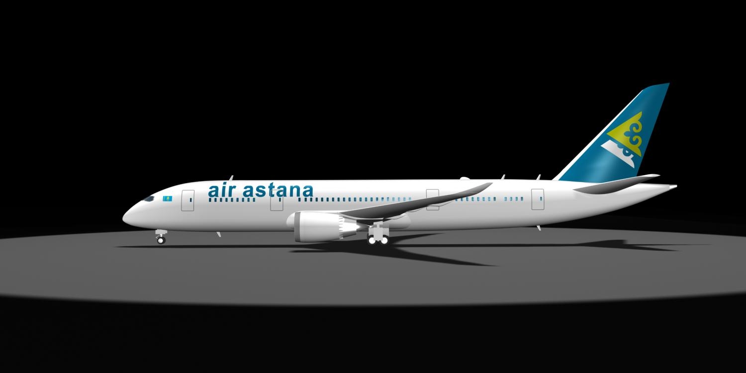 air astana dreamliner 787 3d max