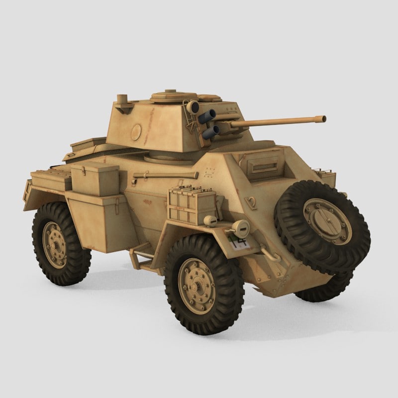 british humber armoured car 3d obj