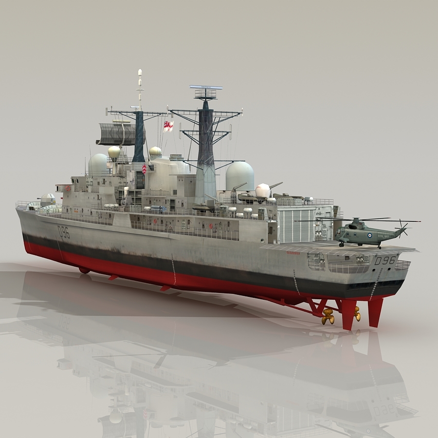 3d hms gloucester d96 type