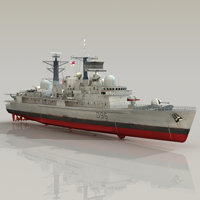 3d hms gloucester d96 type