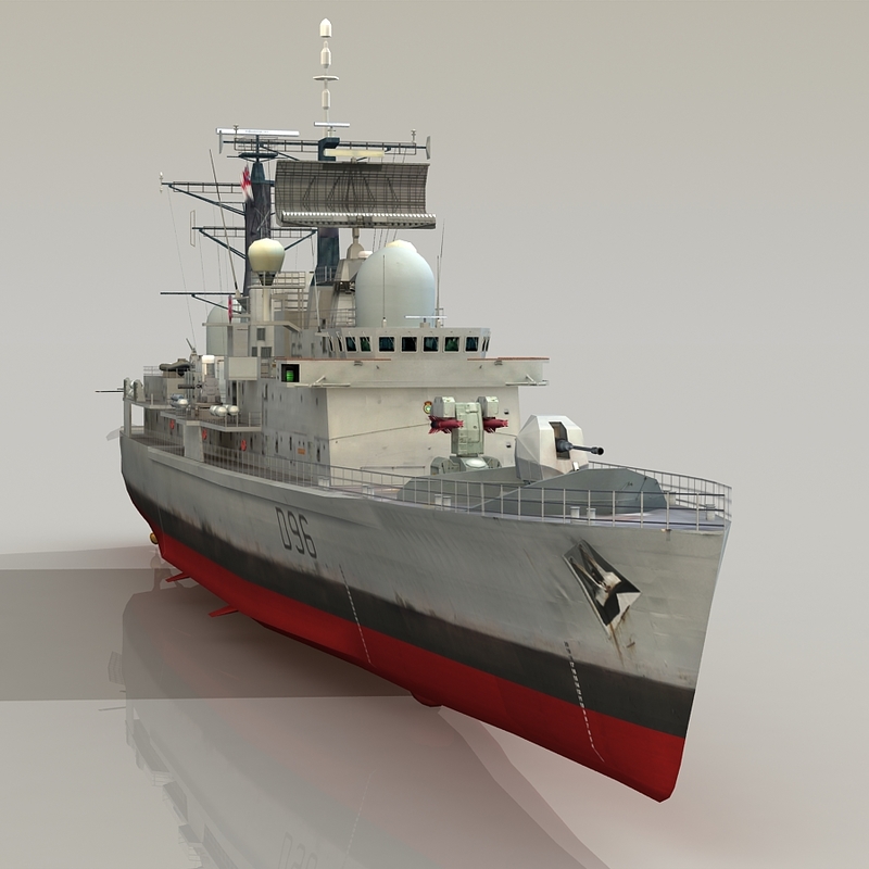 modelo 3d HMS Gloucester D96 Tipo 42 Destructor - TurboSquid 803118
