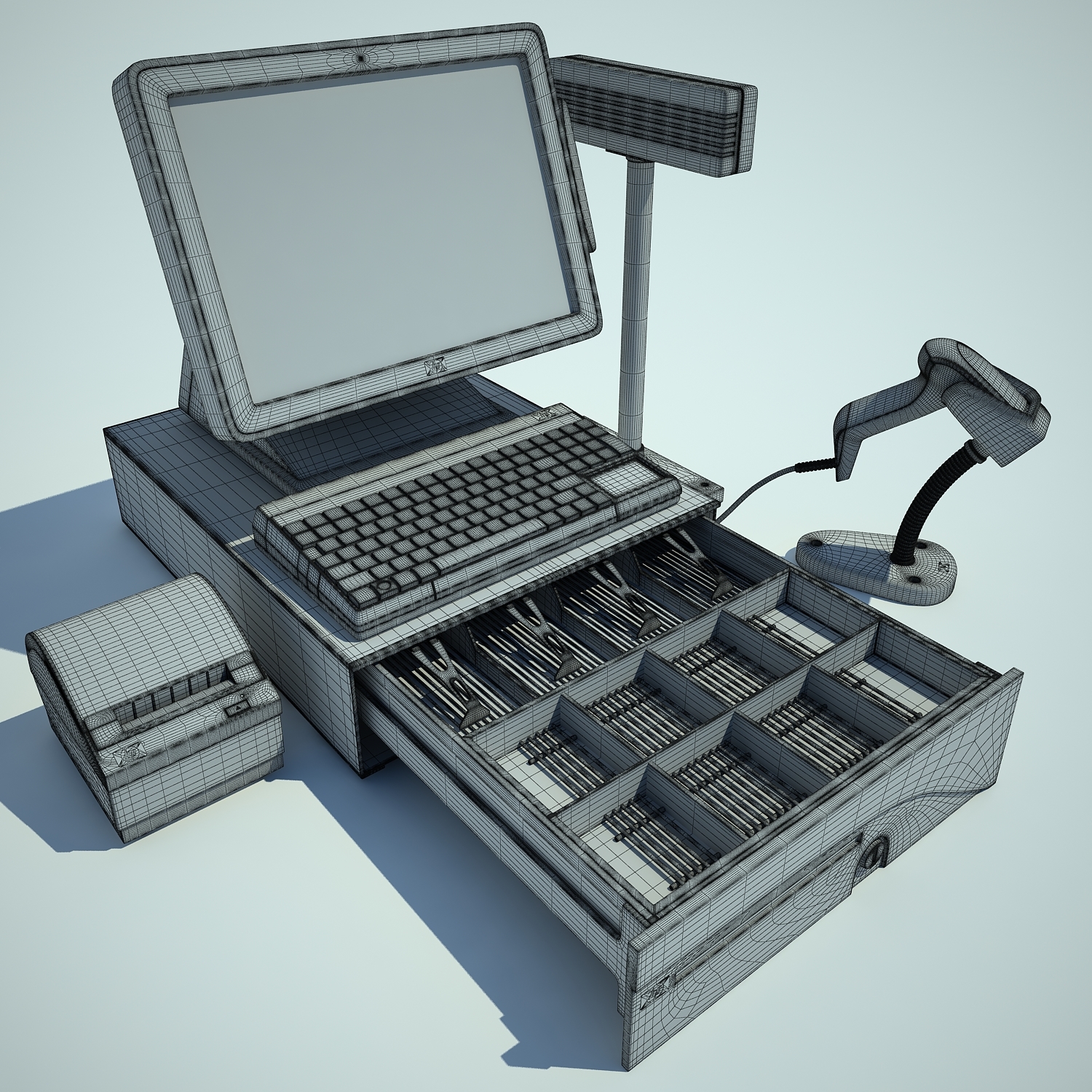 cash register 3d model