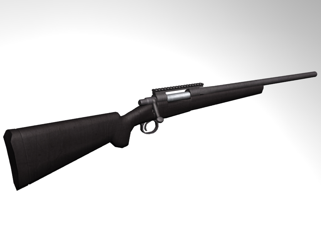 remington pss 700 sniper rifle 3d model