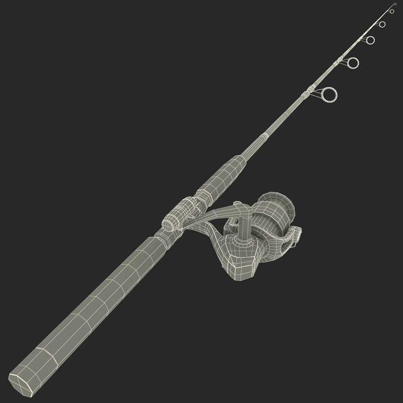 3d model fishing rod encore reel