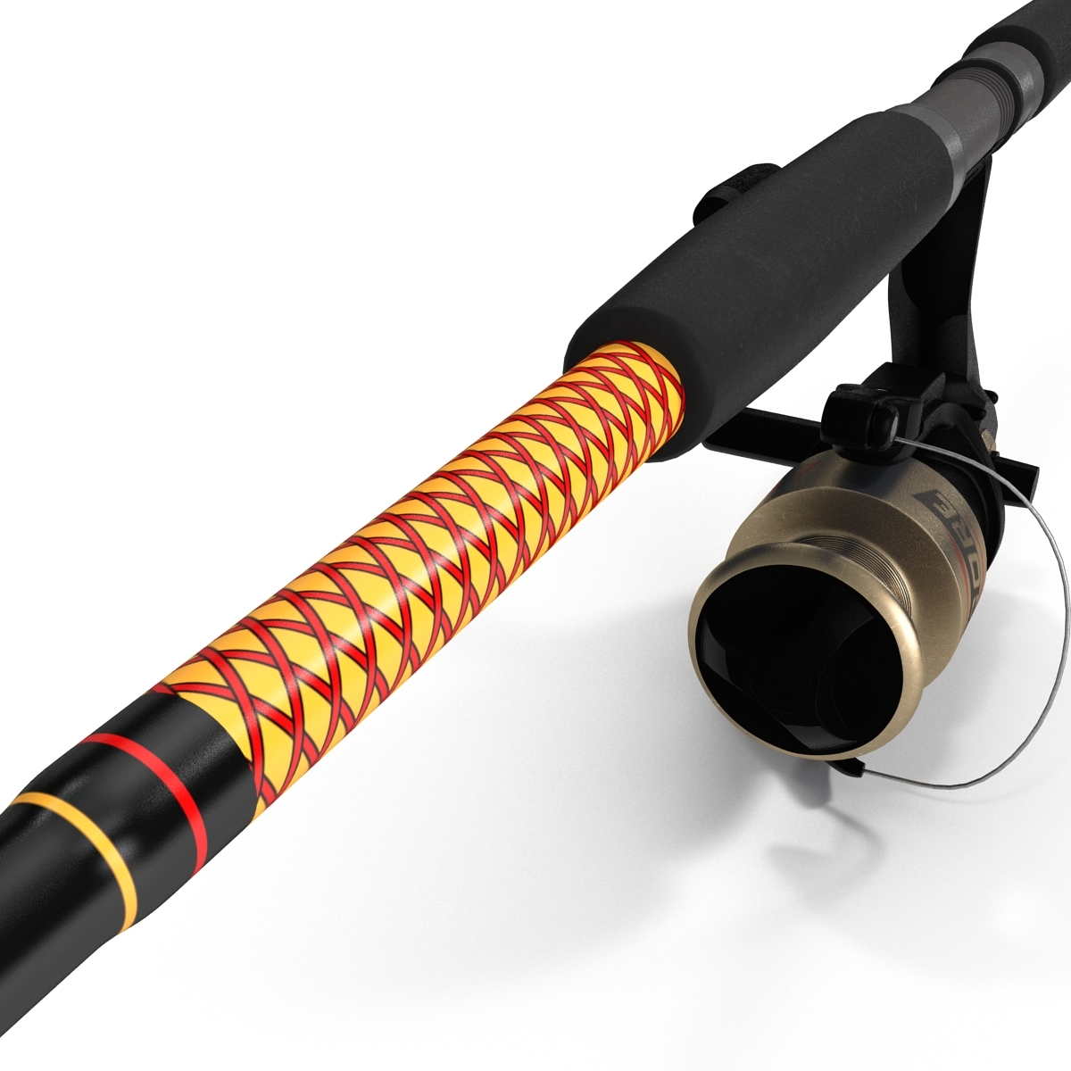 3d model fishing rod encore reel