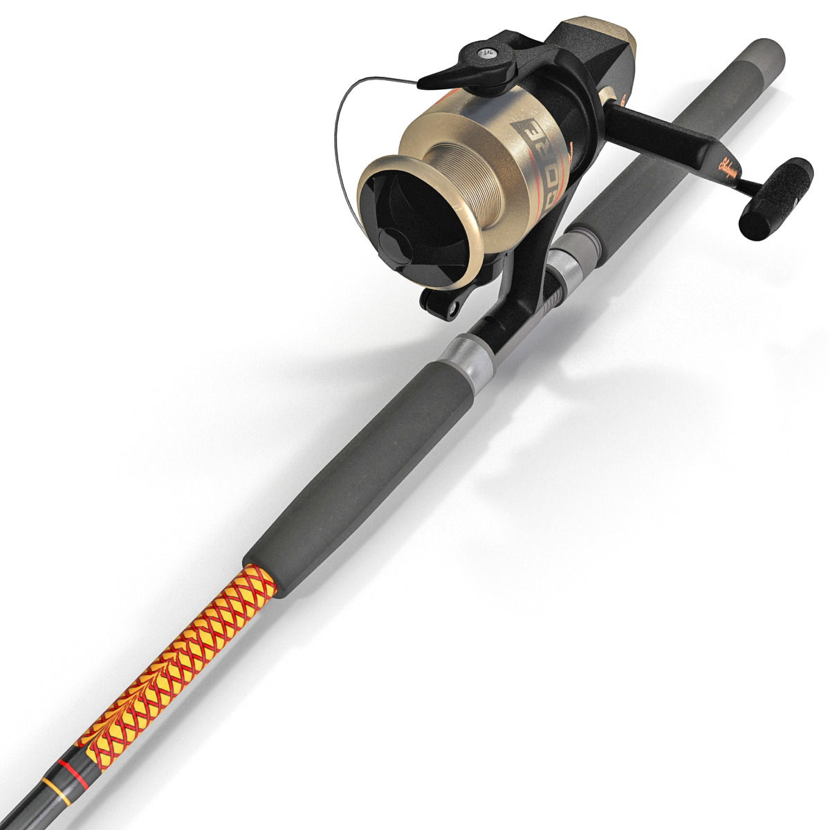 3d model fishing rod encore reel