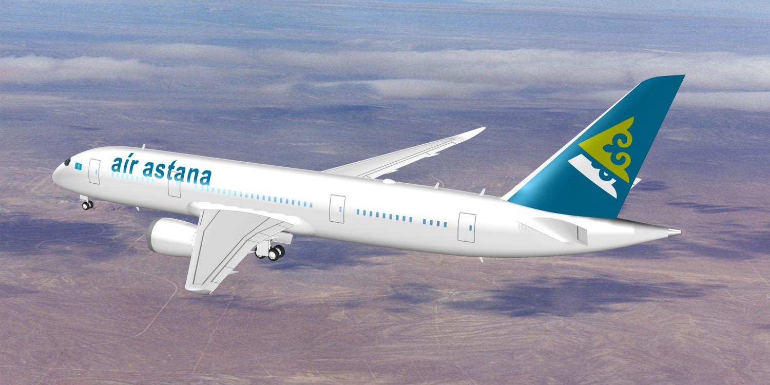 air astana dreamliner 787 3d max