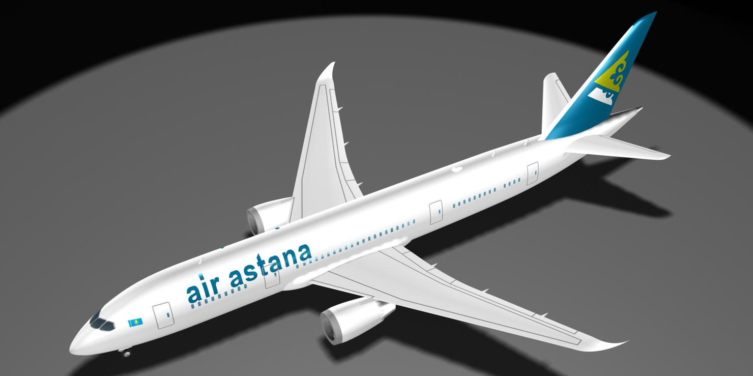 air astana dreamliner 787 3d max