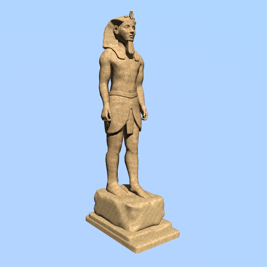 pharaoh sculpture 3d 3ds