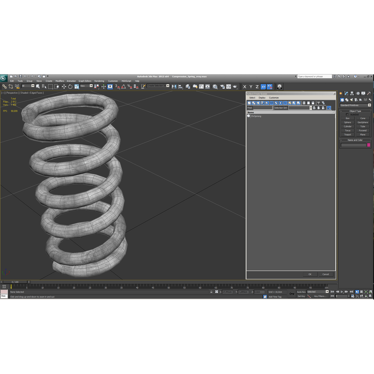 3d model of compression spring