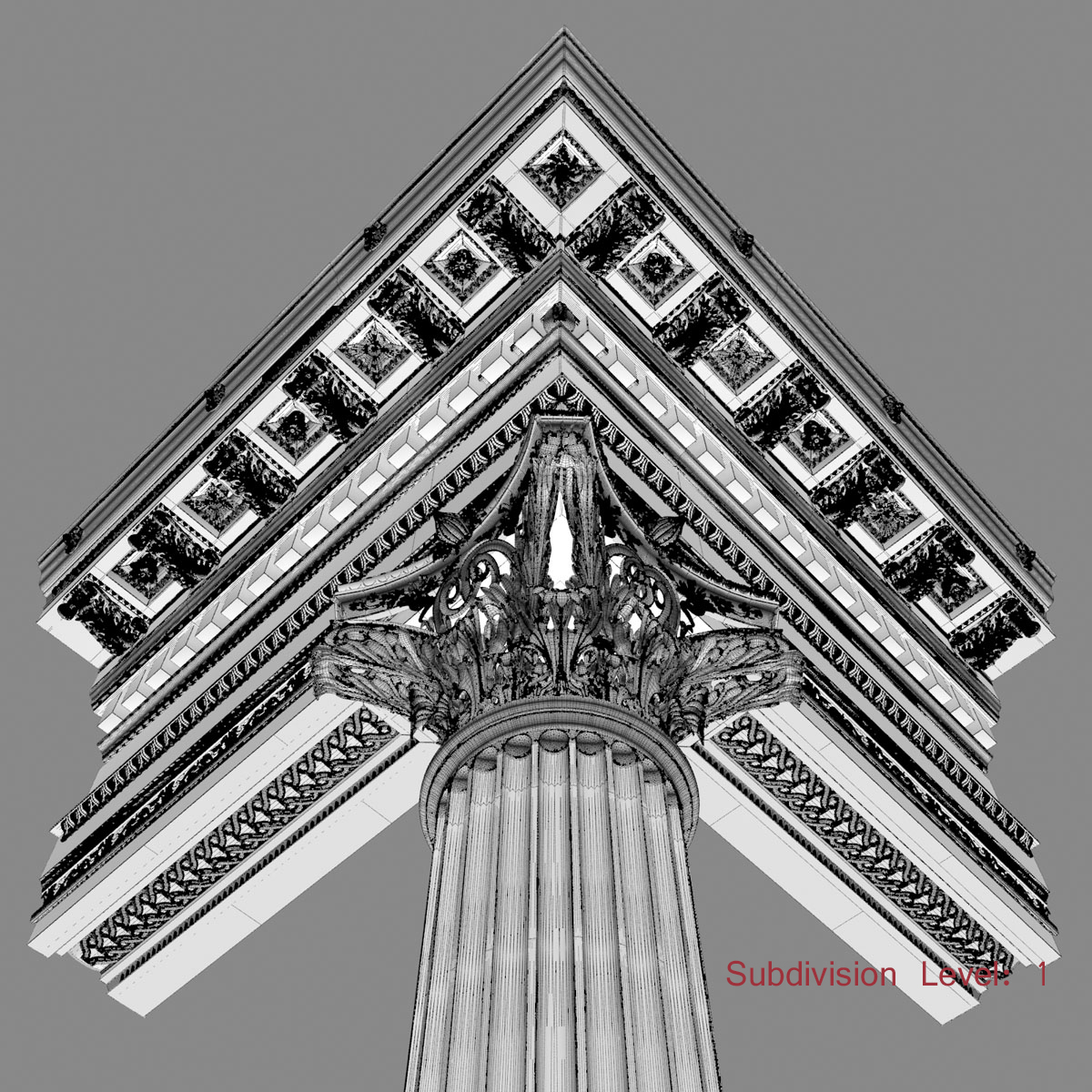 max corinthian column entablature