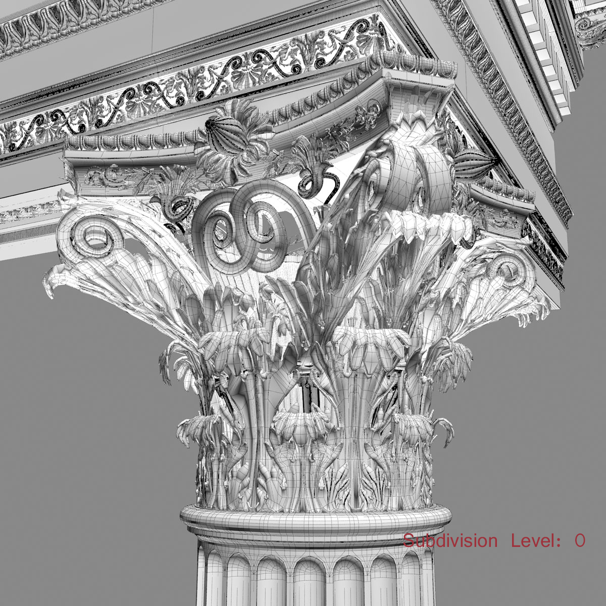 max corinthian column entablature