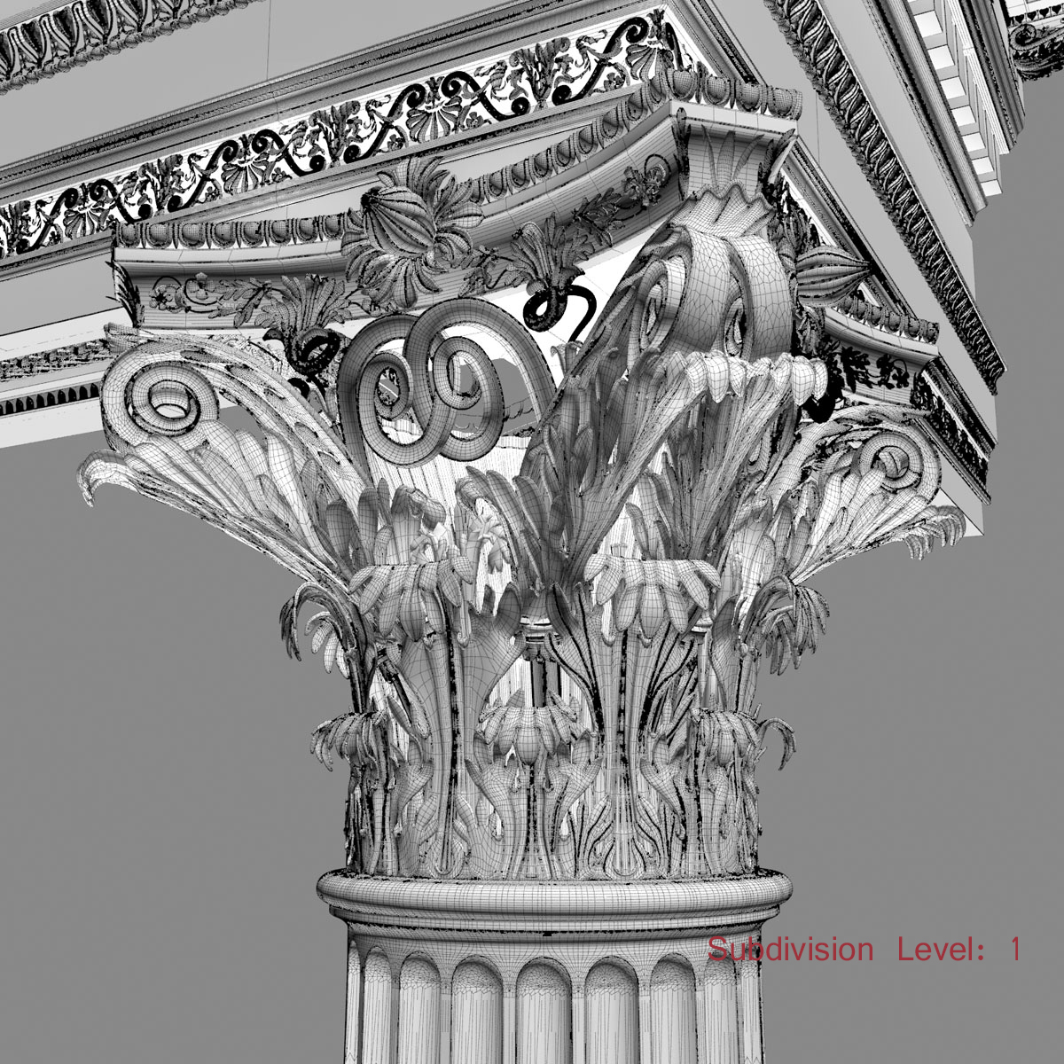 max corinthian column entablature