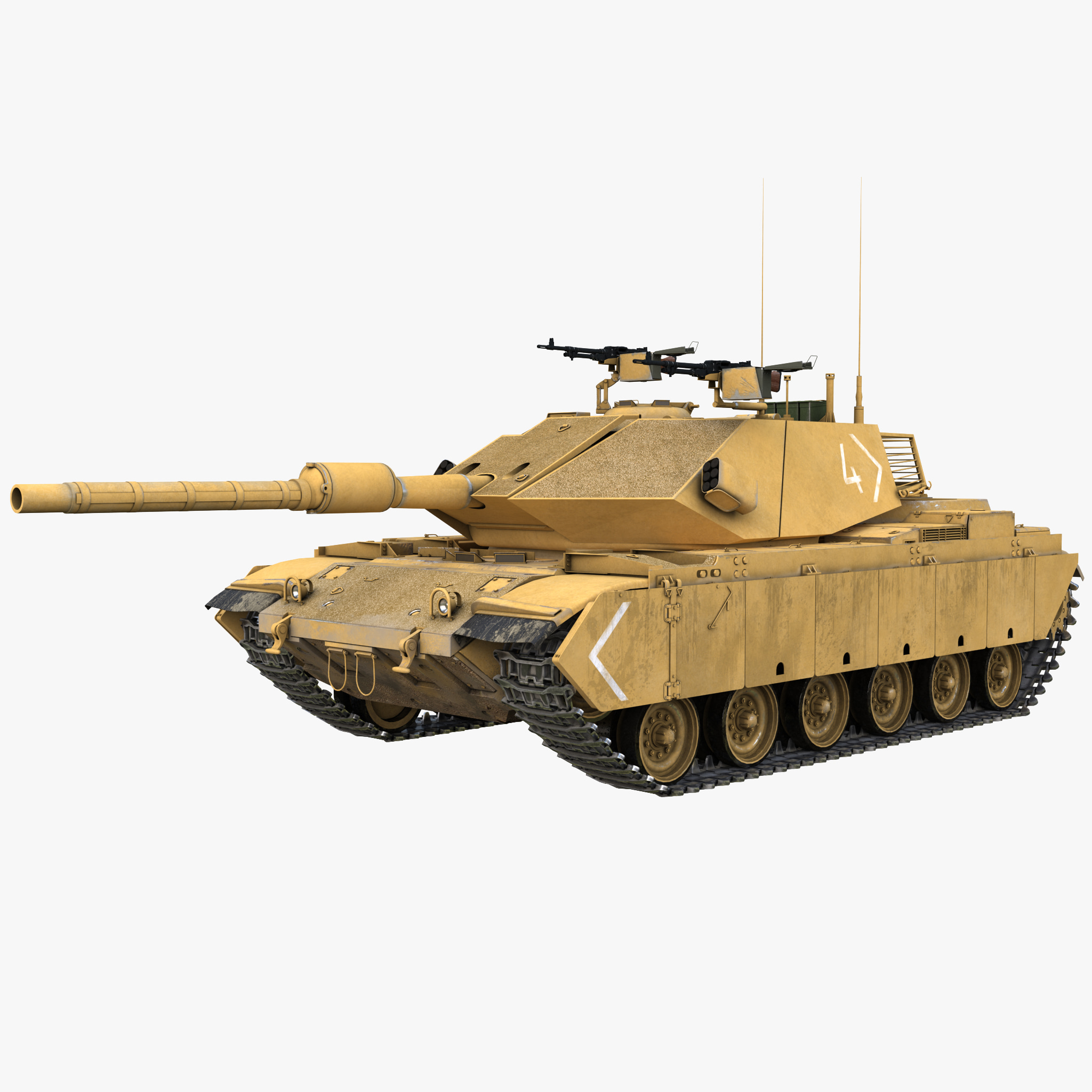 3d model main battle tank sabra