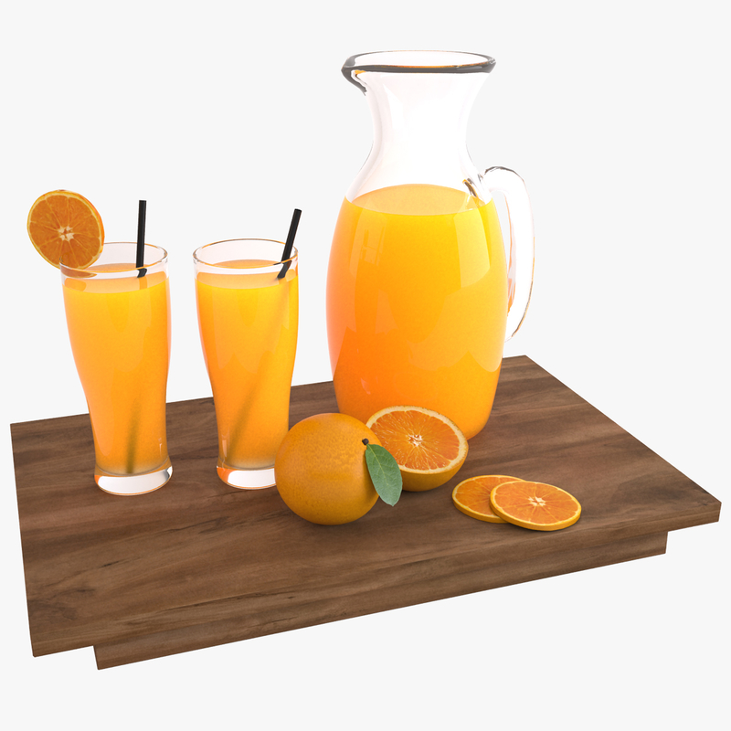 orange juice 3d max