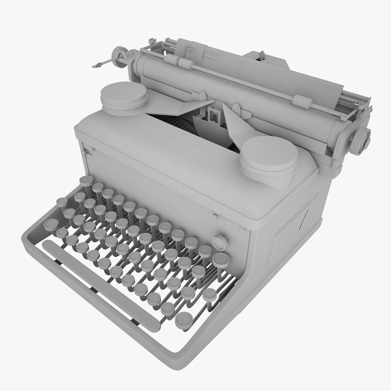 typewriter royal writer 3d model
