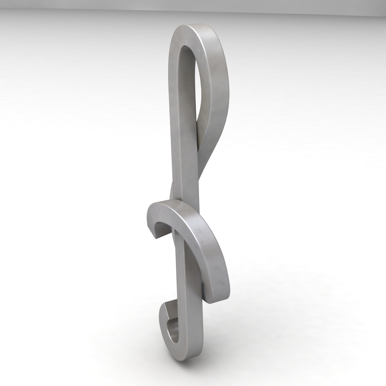 3d treble clef b model