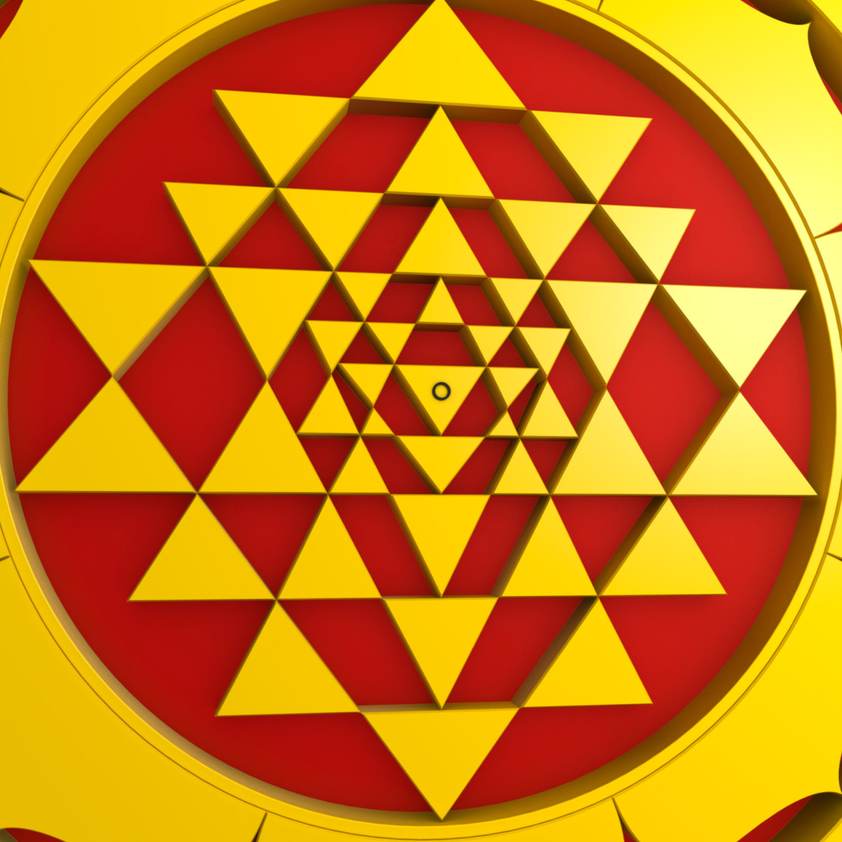 sri yantra 3d max