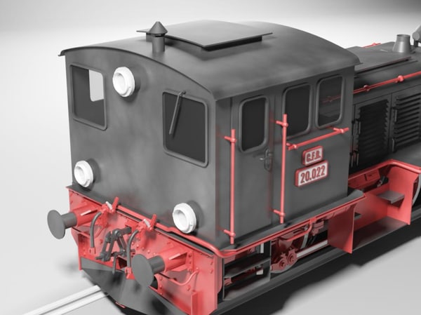 3d diesel locomotive