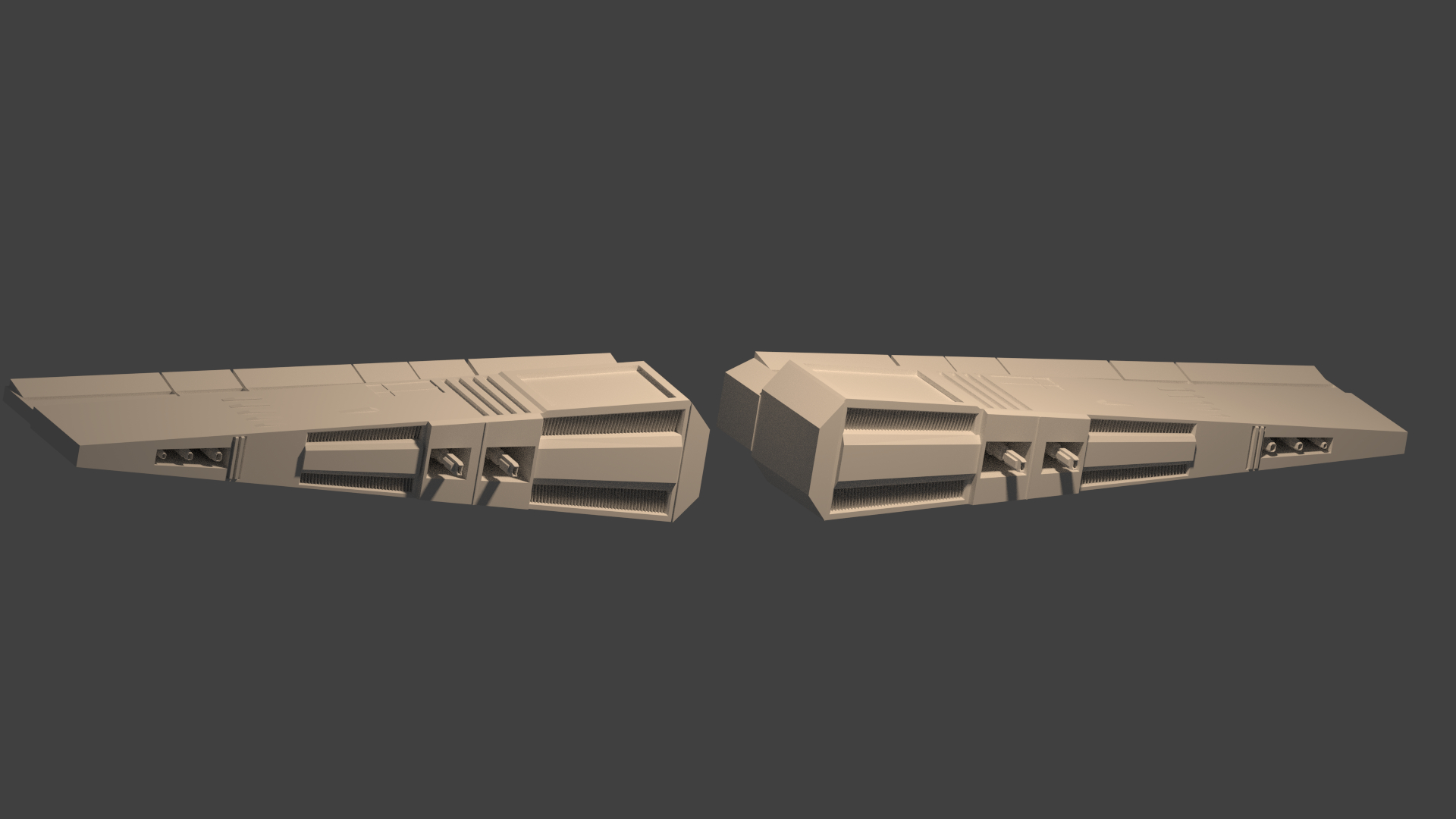 free blend model spaceship wings