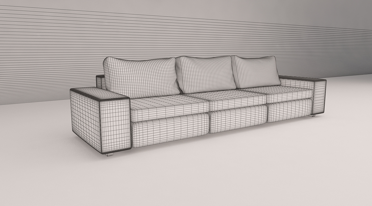 free cloth sofa 3d model