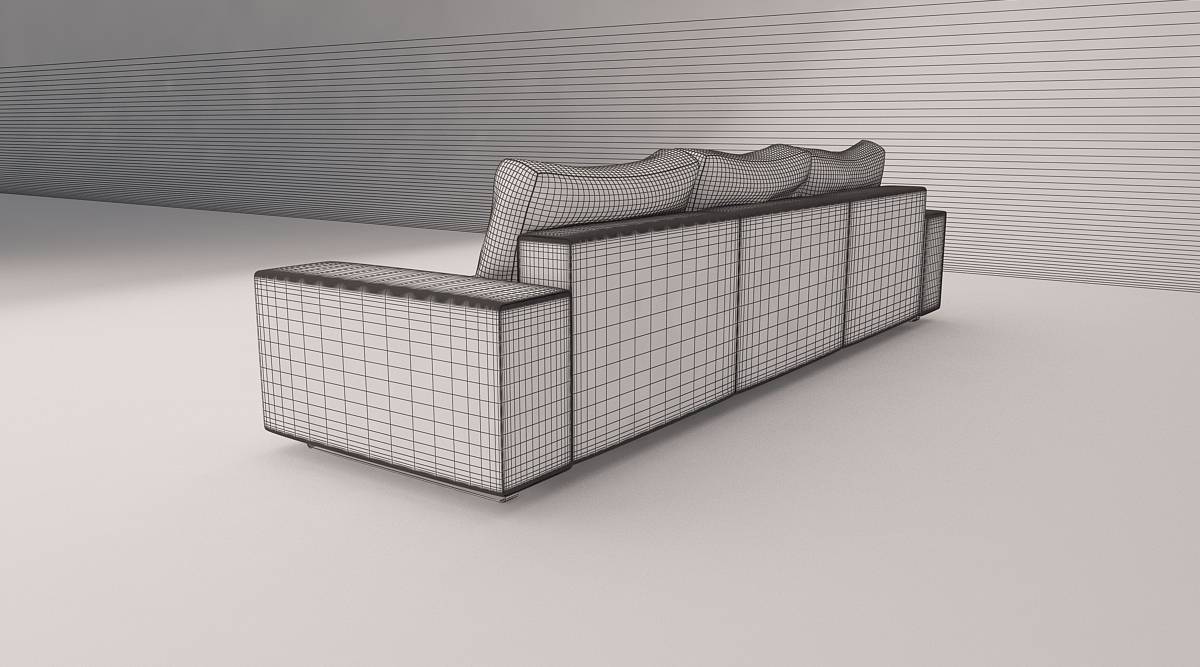 free cloth sofa 3d model