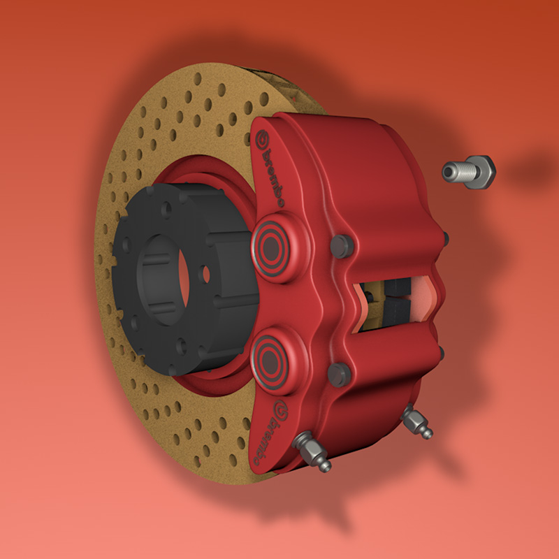 3d realistic brake disc model
