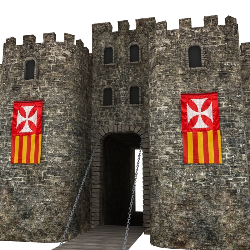 medieval castle gate tower max