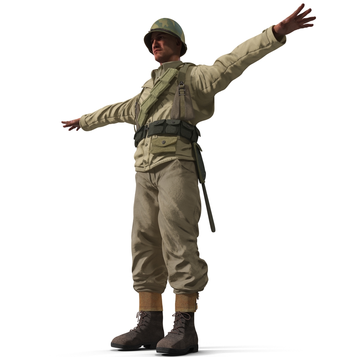 3d american wwii infantry soldier