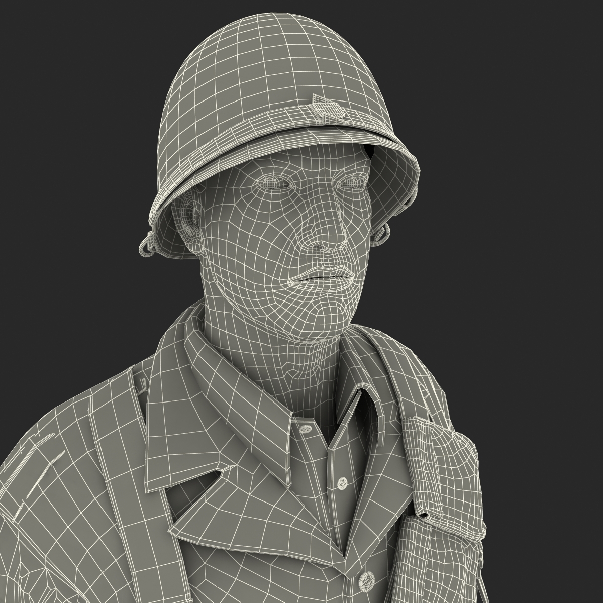 3d american wwii infantry soldier
