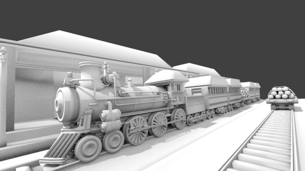 鉄道駅Blenderモデルダウンロード用。TurboSquid