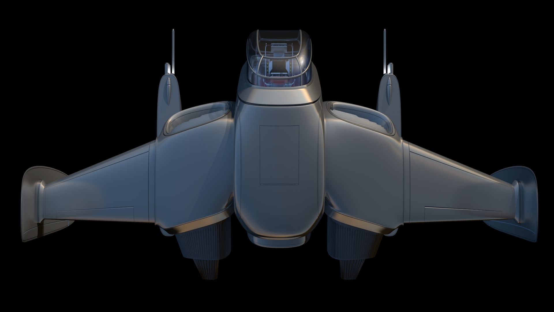 fighter ship 3d model