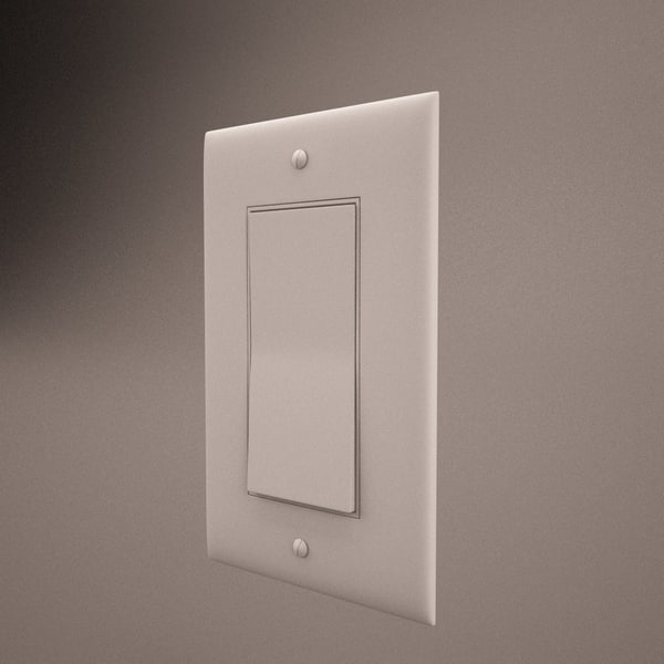 3d light switch model