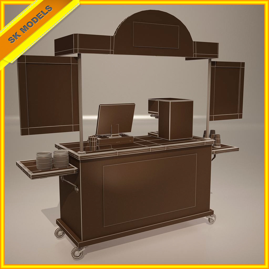 3ds max coffee cart