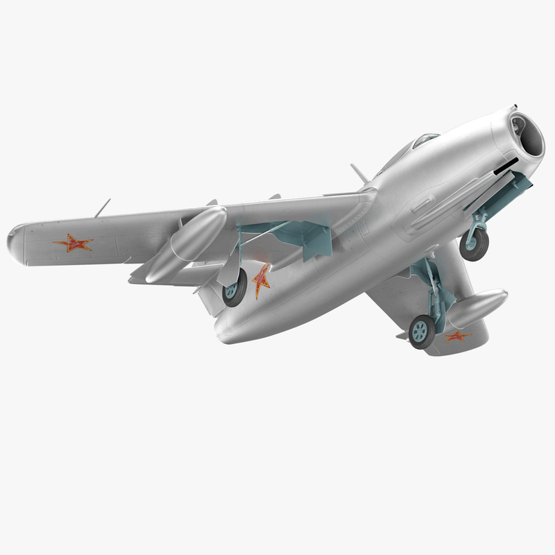jet fighter mig 15 3d model