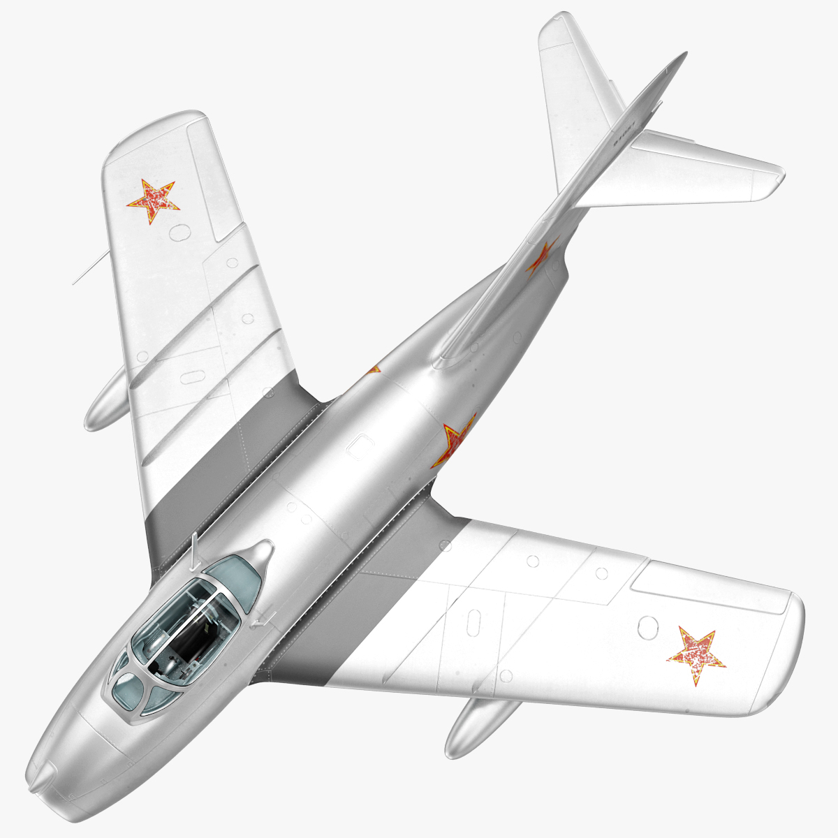 jet fighter mig 15 3d model