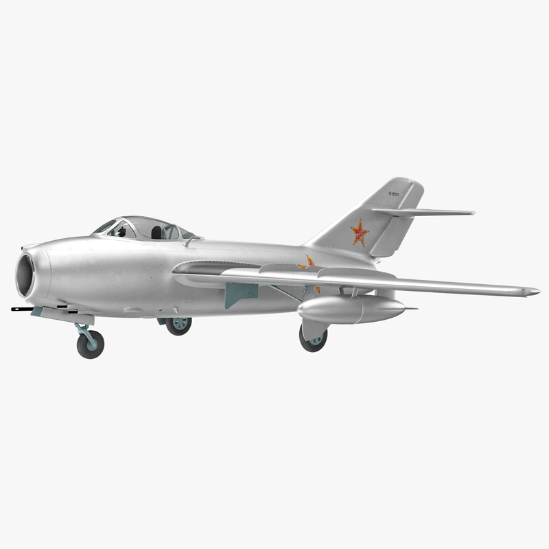 jet fighter mig 15 3d model