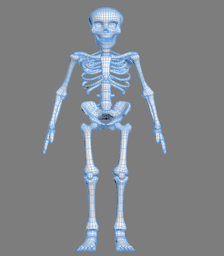 cartoon skeleton 3d model