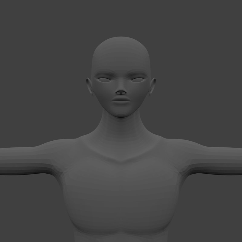 3d model base realistic male anime