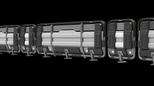 modular railings sci fi 3d model