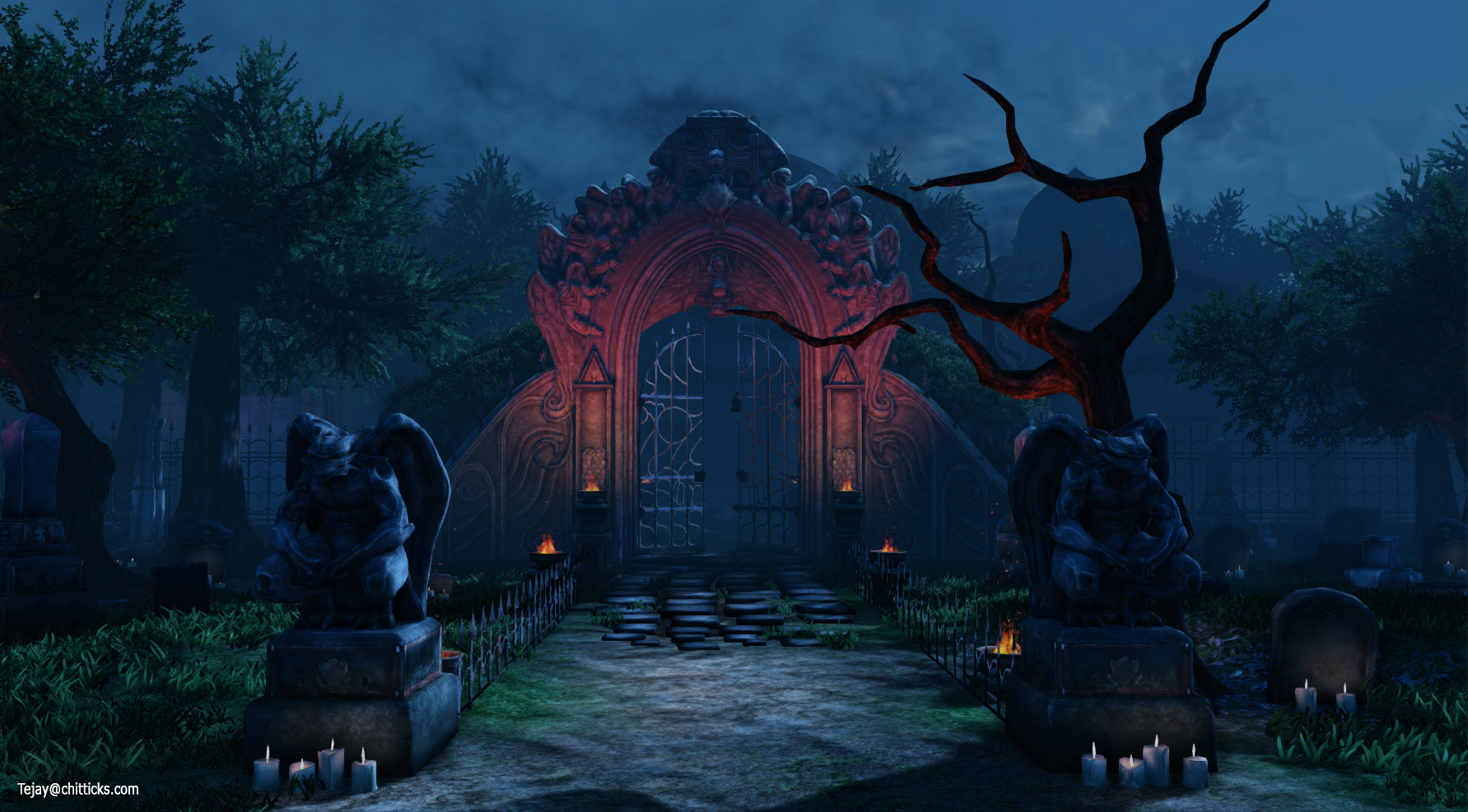 3d model graveyard graves