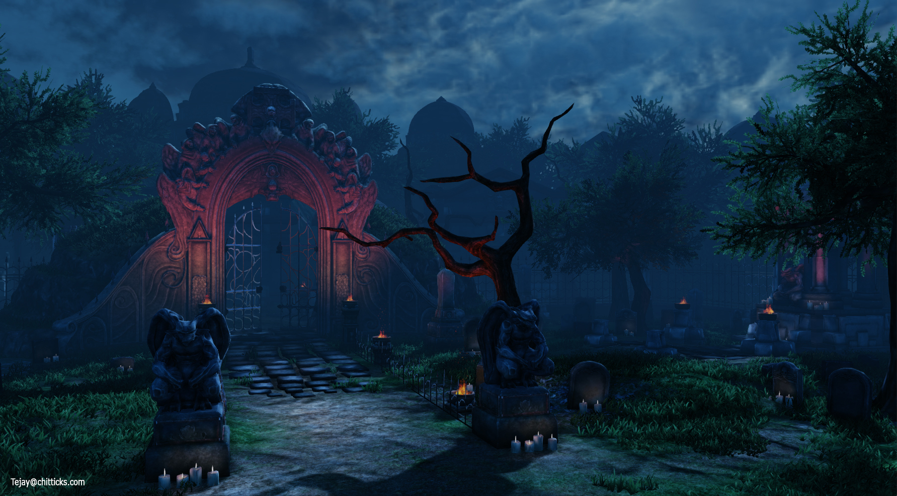 3d model graveyard graves