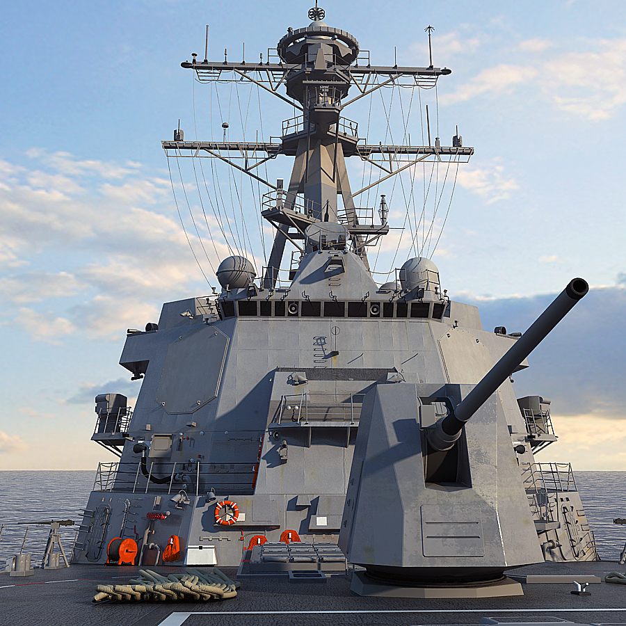 US NAVY USS Michael Murphy DDG-112 Arleigh Burke级飞行IIA驱逐舰3D模型 ...