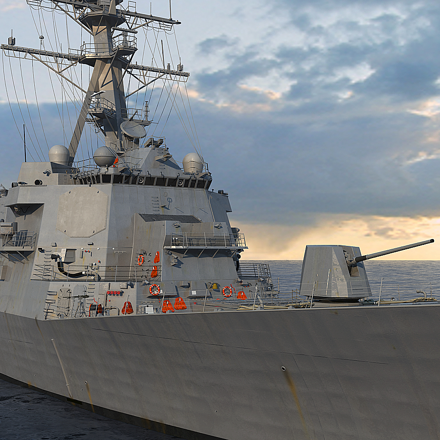 US NAVY USS Michael Murphy DDG-112 Arleigh Burke级飞行IIA驱逐舰3D模型 ...