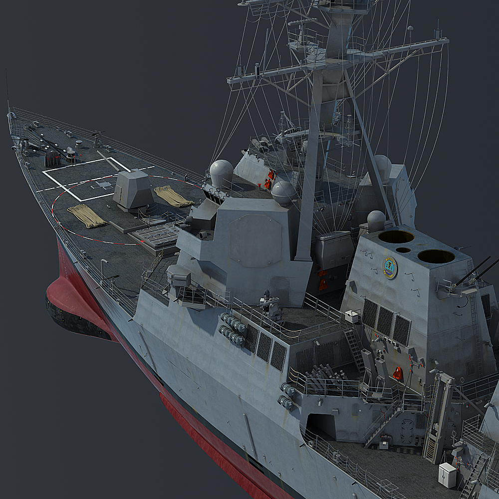 US NAVY USS Michael Murphy DDG-112 Arleigh Burke级飞行IIA驱逐舰3D模型 ...