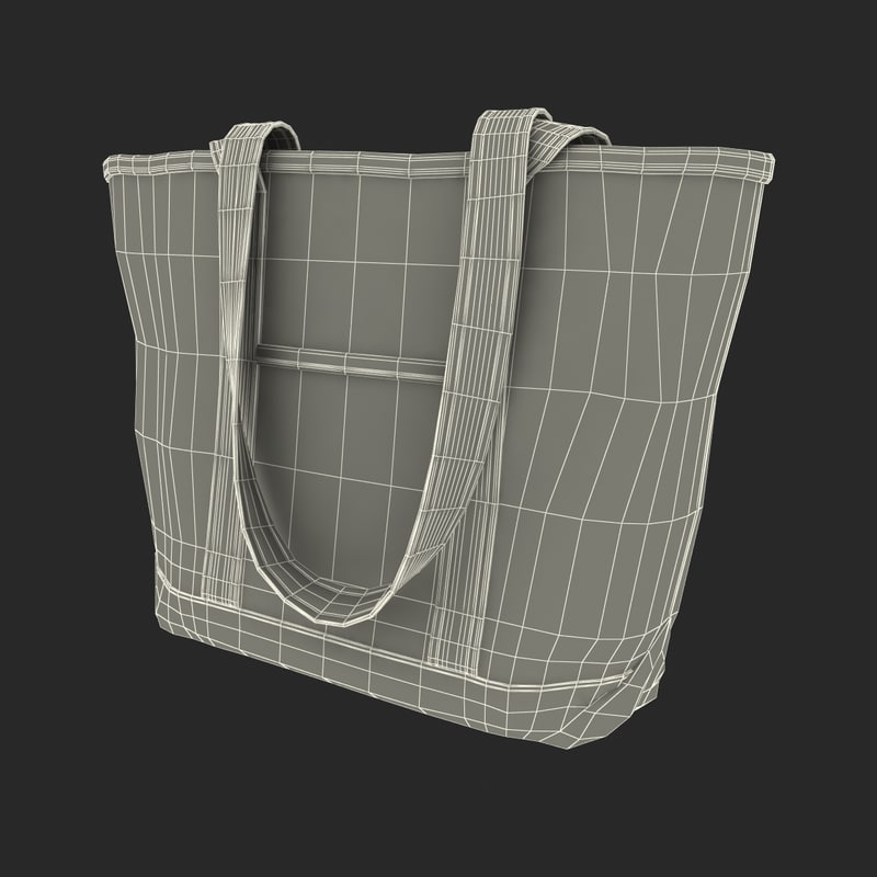 canvas tote bag 3d 3ds