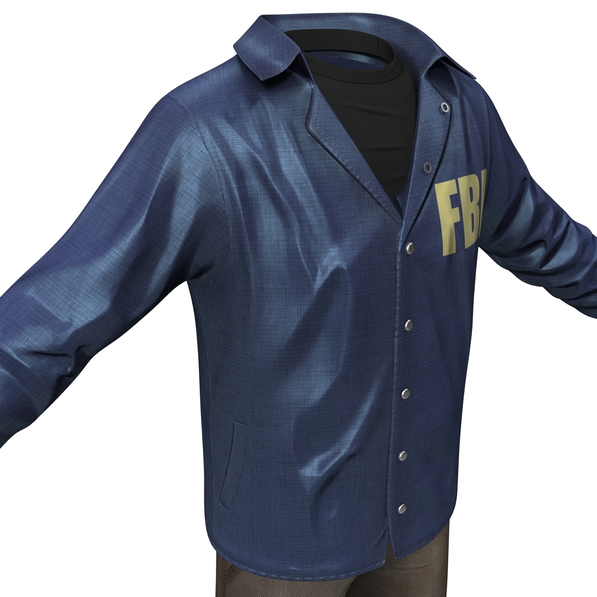 fbi agent clothes 2 3d c4d