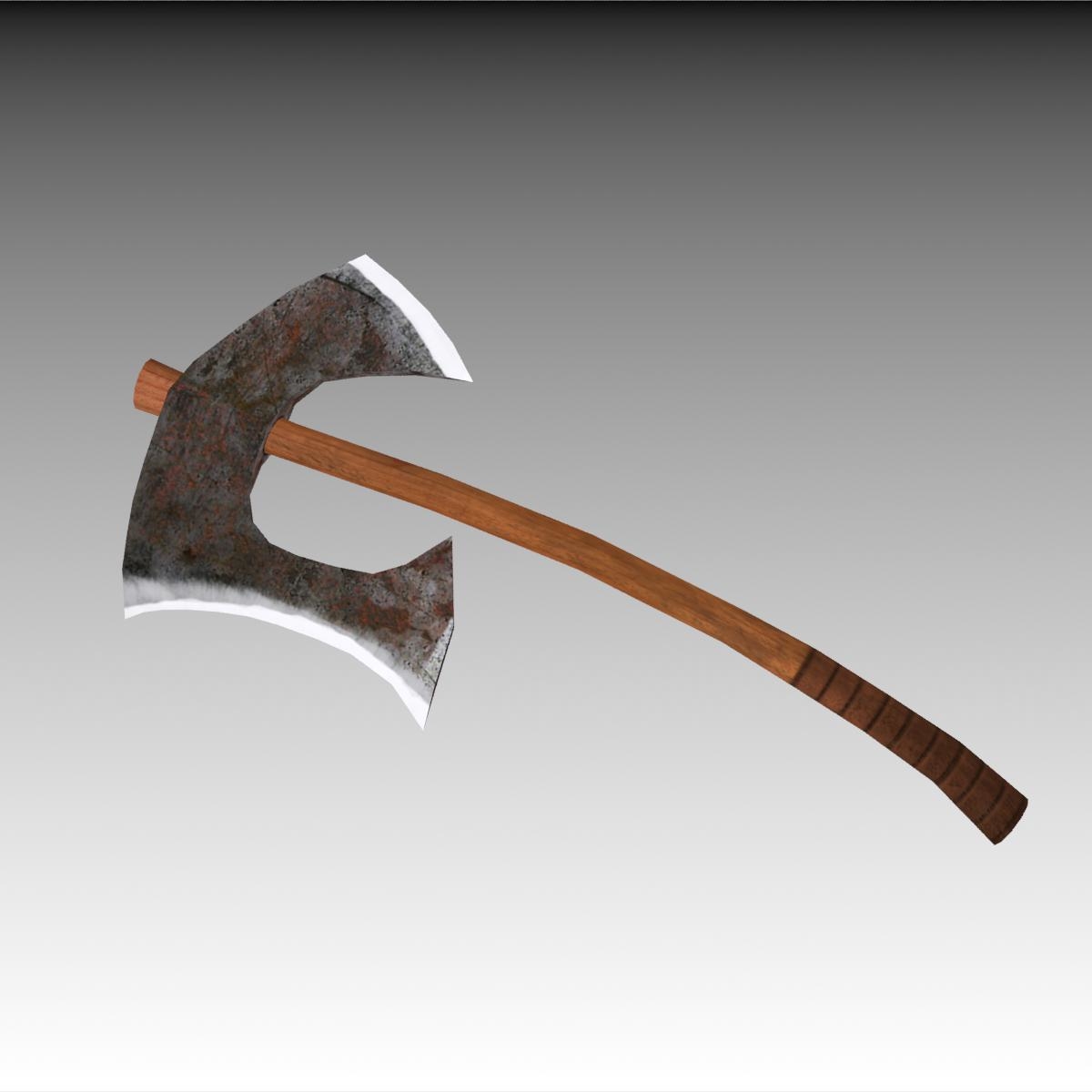 3d iron axe model